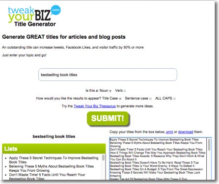 6 Essential Tools For Creating Bestselling Book Titles